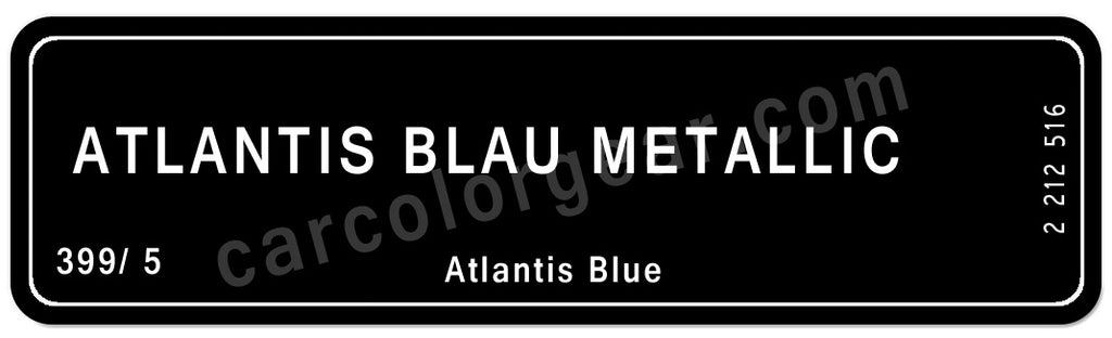Atlantis Blue T-Shirt, Color Code 399 – Car Color Gear