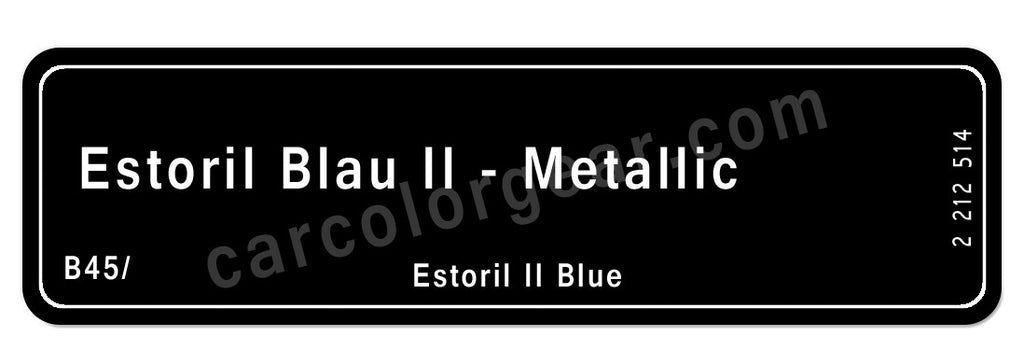 Estoril II Blue Mug, Color Code B45 – Car Color Gear