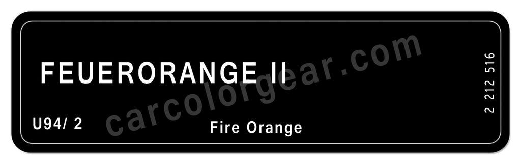 Fire Orange T-Shirt, Color Code U94 – Car Color Gear