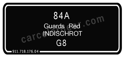 Guards Red T-Shirt, Color Code 84A, G8 (Modern) – Car Color Gear