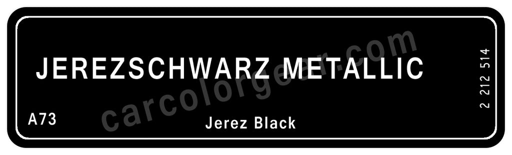 Jerez Black Mug, Color Code A73 – Car Color Gear
