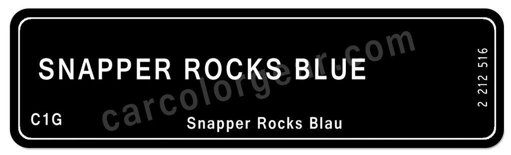 Snapper Rocks Blue T-Shirt, Color Code C1G – Car Color Gear